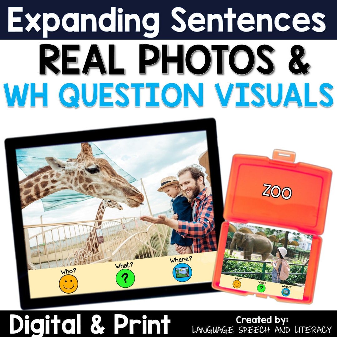 Speech Therapy Materials, Real Photos With WH Questions Visuals to ...