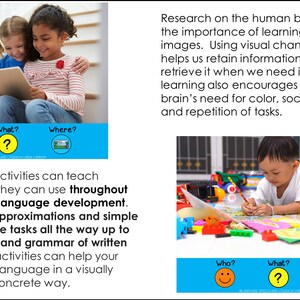 Speech Therapy Real Photos With WH Questions Visuals to Increase MLU ...