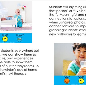 Speech Therapy Real Photos With WH Questions Visuals to Increase MLU ...