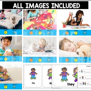 Speech Therapy Real Photos With WH Questions Visuals to Increase MLU ...