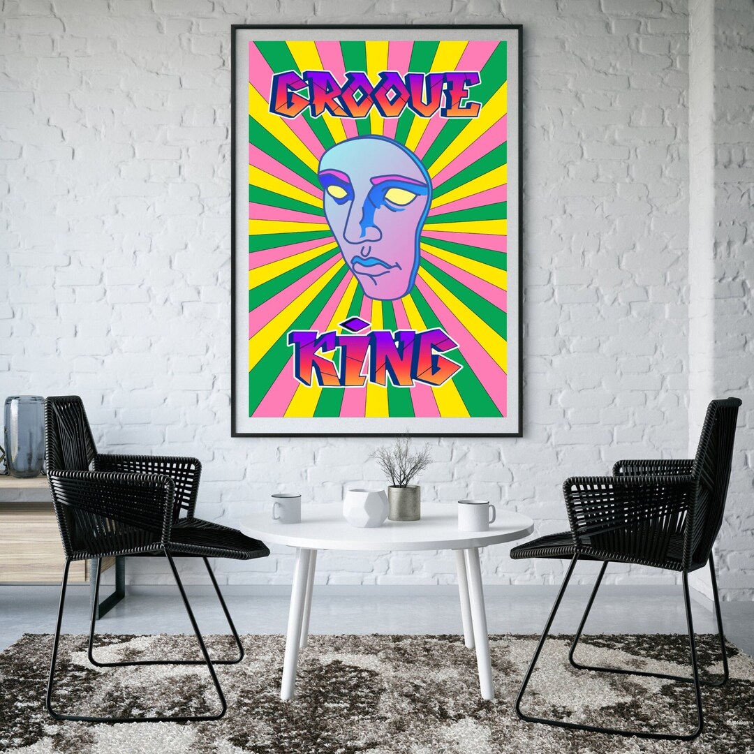 Printable Retro Groovy Wall Art, Printable Wall Art, Nursery Wall Decor ...