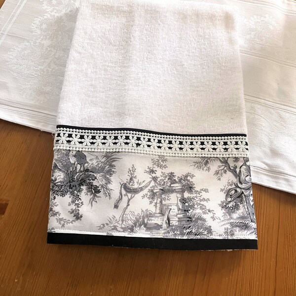 Toile Kitchen Towel - Etsy
