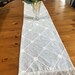 Grey Linen Table Runner, Grey and Cream Table Runner, Fringed Table ...