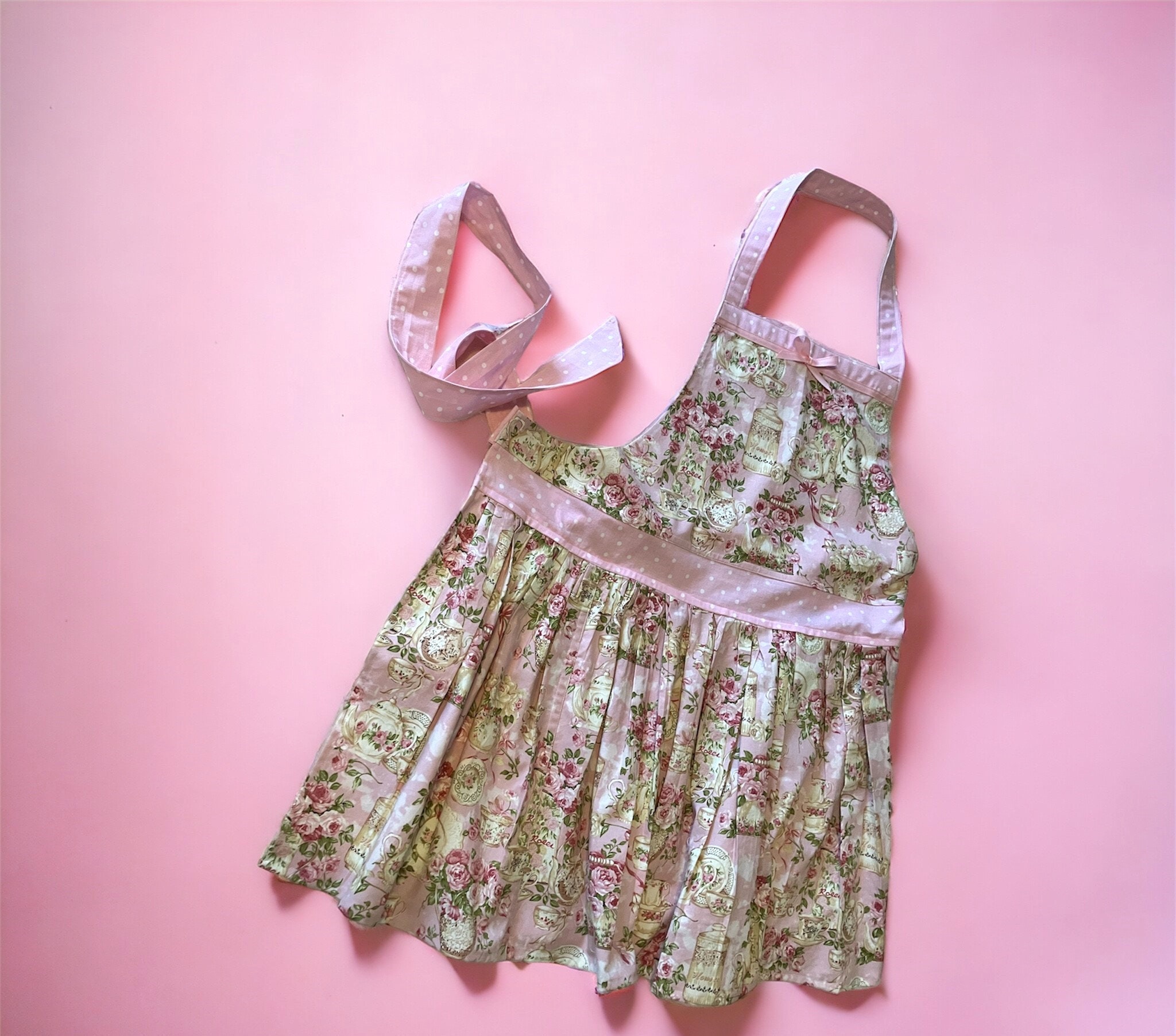 Ladies Apron, Pink Shabby Chic Apron, Pink Ladies Apron - Etsy