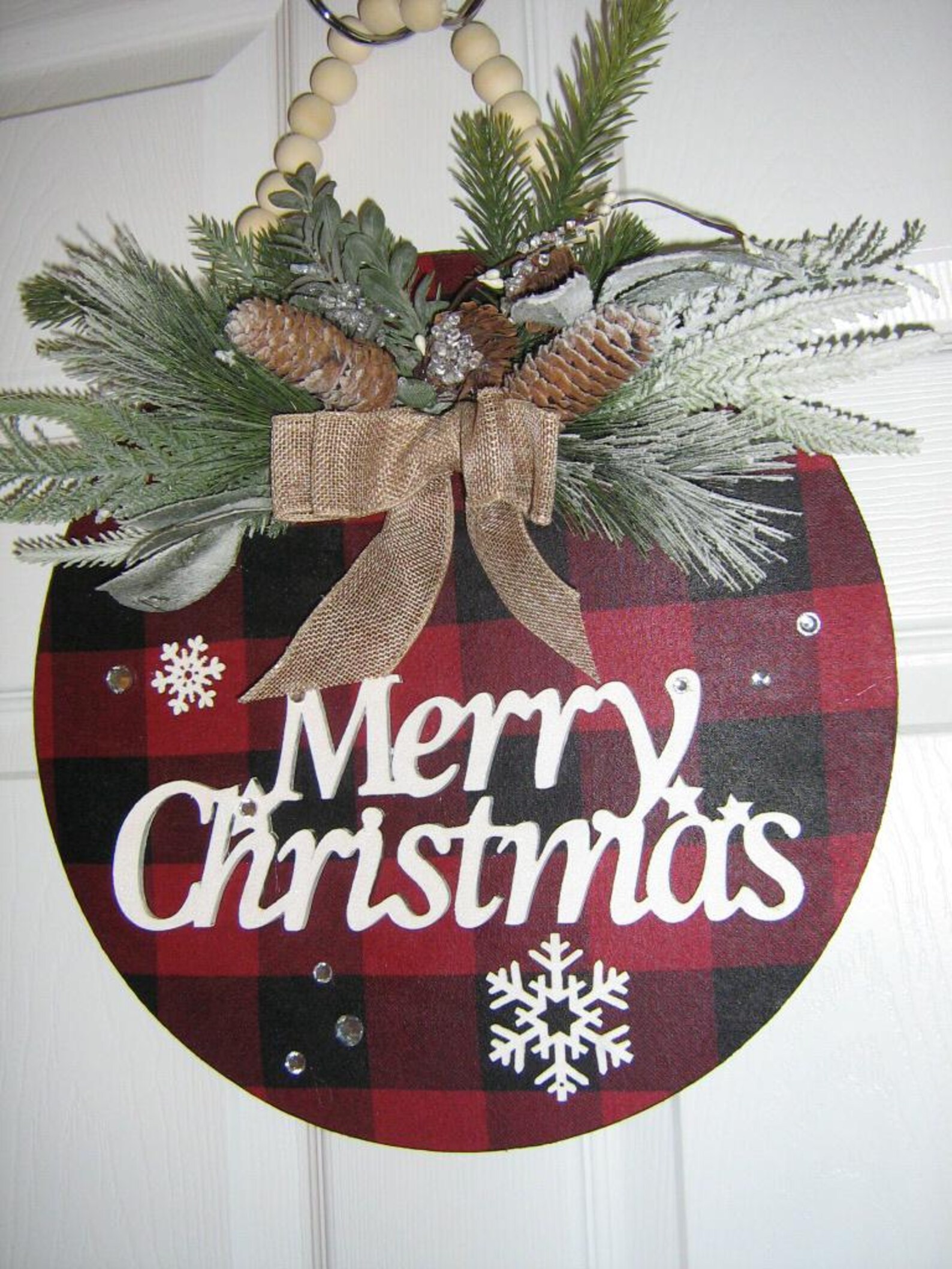 Christmas Door Hanger, Front Door Decoration, Holiday Door Hanger ...