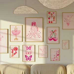 150 MEGA POSTER BUNDLE Blush Pink Wall Art Matisse Print Set Pink and ...