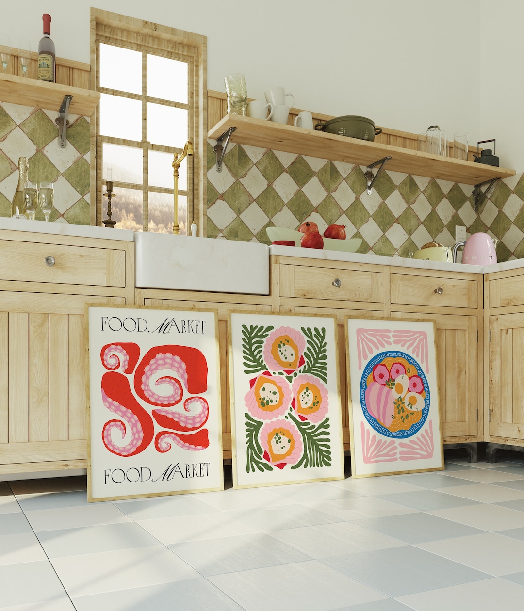 Coquette Room Decor Kitchen Wall Art Kitchen Decor Kitchen Prints Set ...
