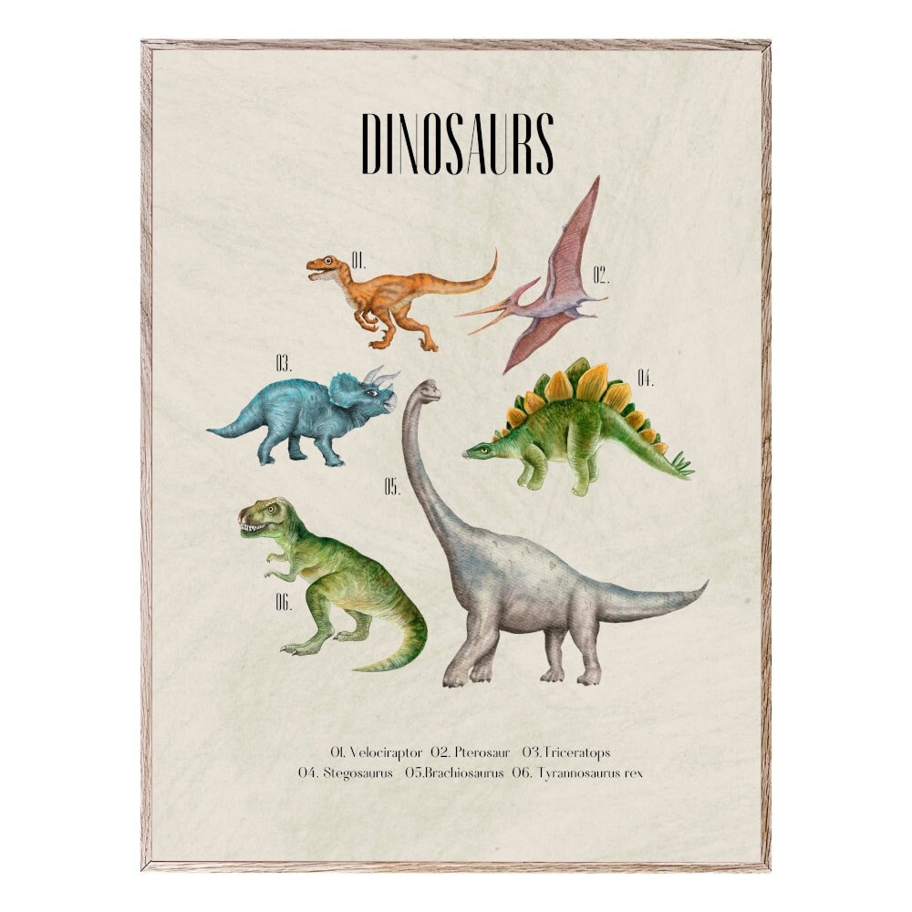 Educational Posters With DINOSAUR Print Baby Shower MONTESSORI - Etsy