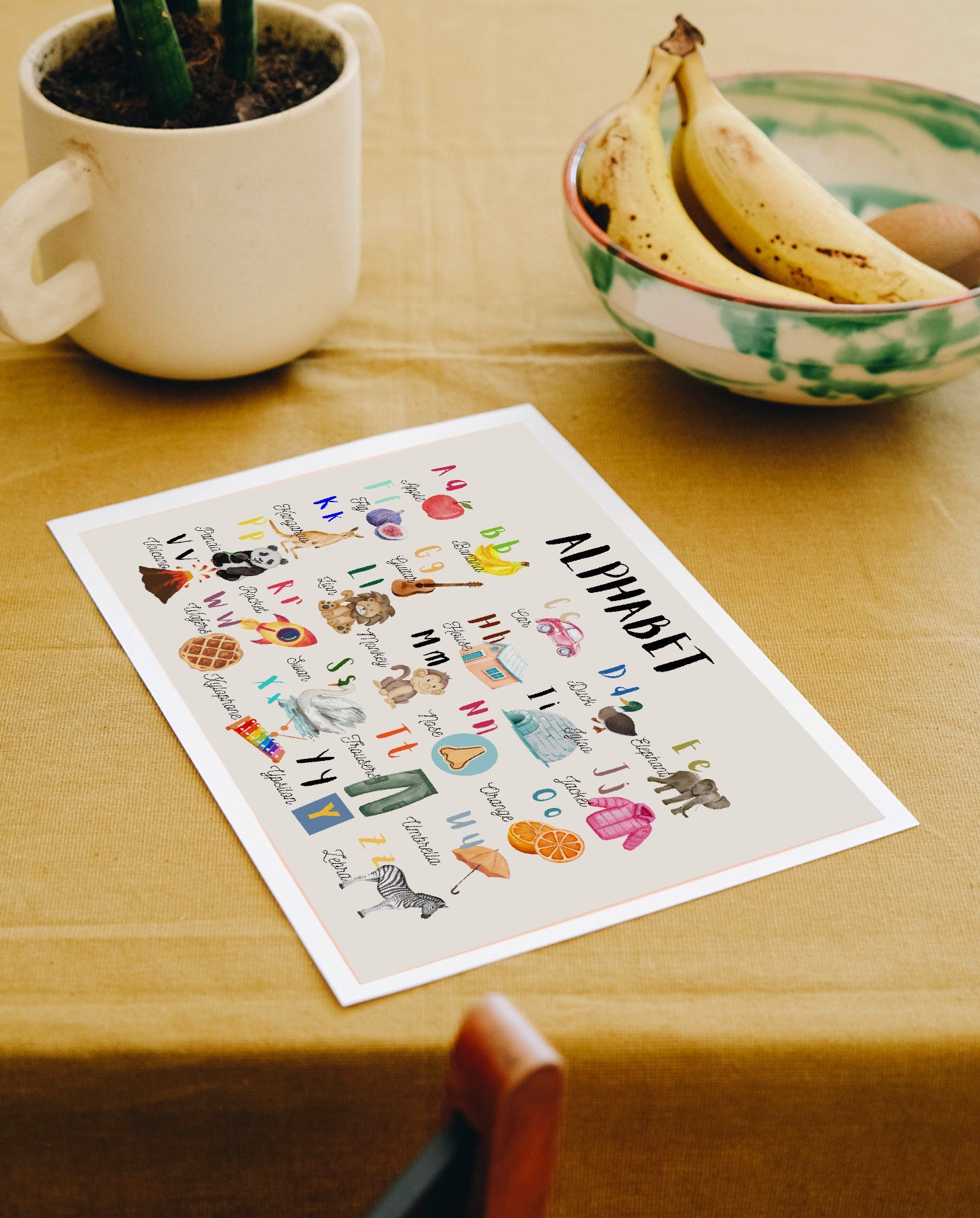 ALPHABET Educational Posters Classroom Posters Childrens Room Decor ...