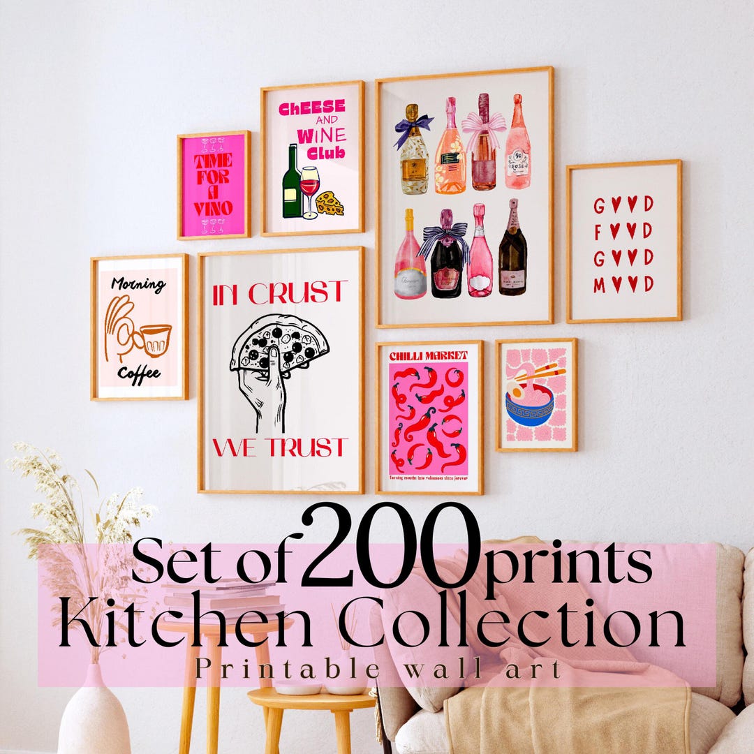 Mega Poster BUNDLE Kitchen Gallery Set of 200 Food Prints Bundle Prints ...