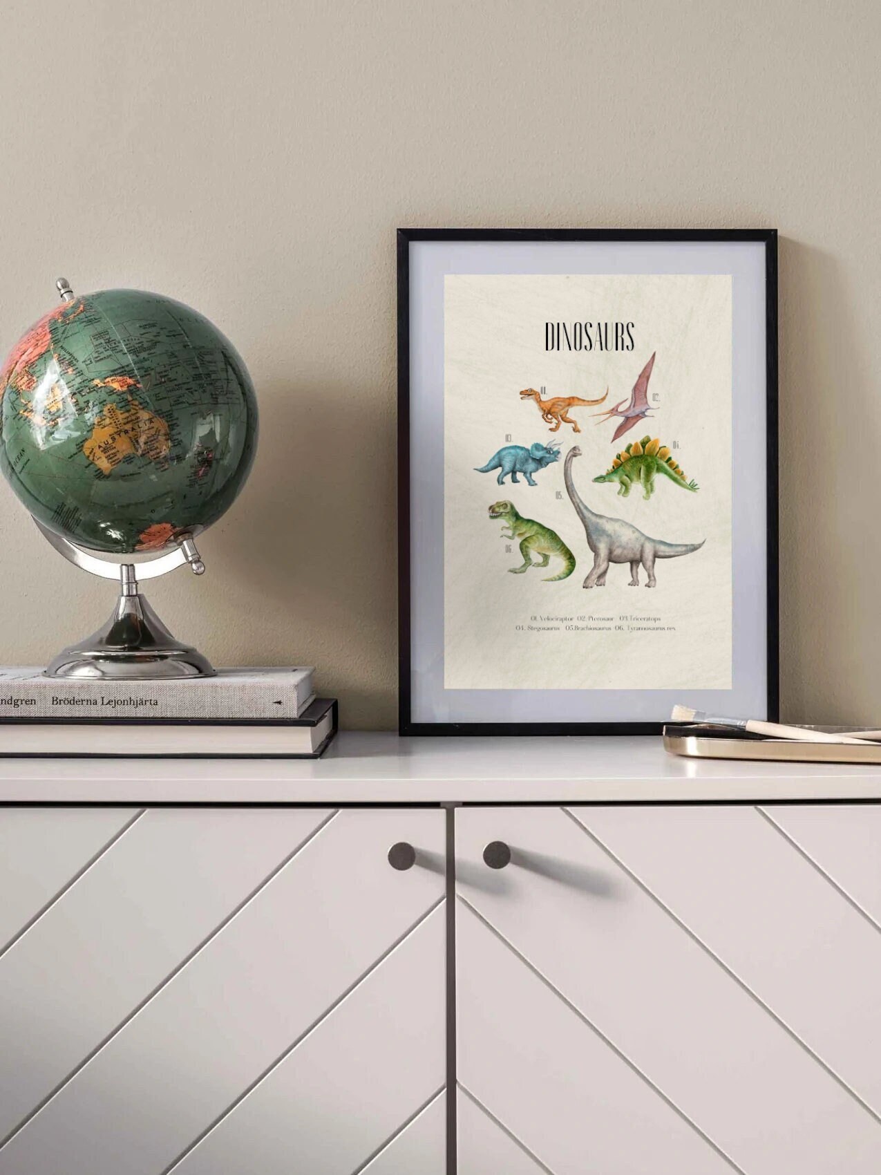 Educational Posters With DINOSAUR Print Baby Shower MONTESSORI - Etsy