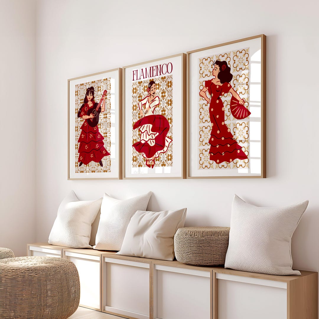 Spanish Tile Prints for Wall Spain Print Cute Apartment Decor Wall ...