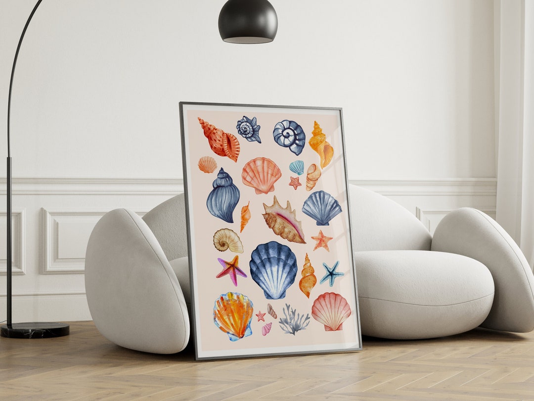 Coastal Cowgirl Print Seashell Art Beach House Beachy Room Surf Poster ...
