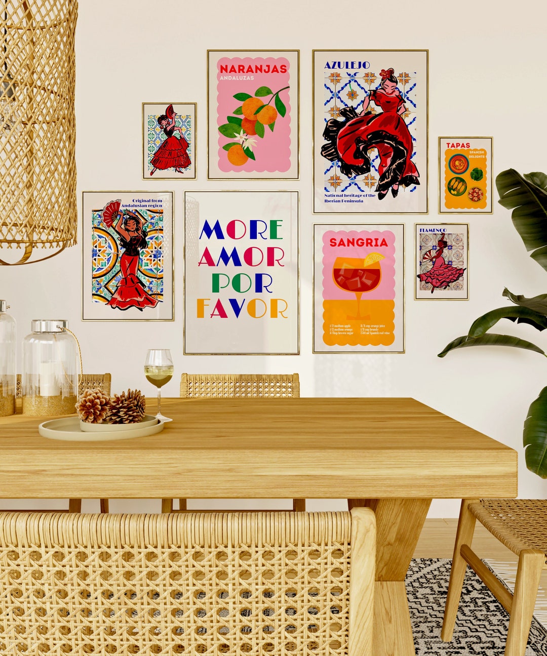 Azulejos Modern Kitchen Prints Kitchen Gallery Wall Set Trendy Kitchen ...