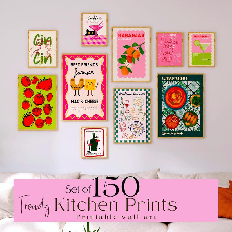 Colorful Kitchen Art - Etsy