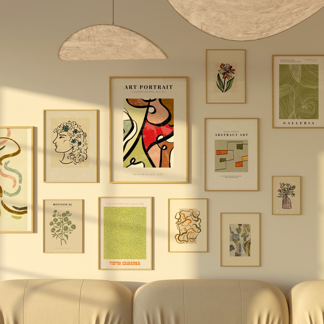 Neutral Gallery Wall Set Gallery Wall Bundle Exhibition Poster Set ...