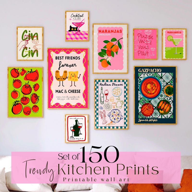 Colorful Kitchen Art - Etsy