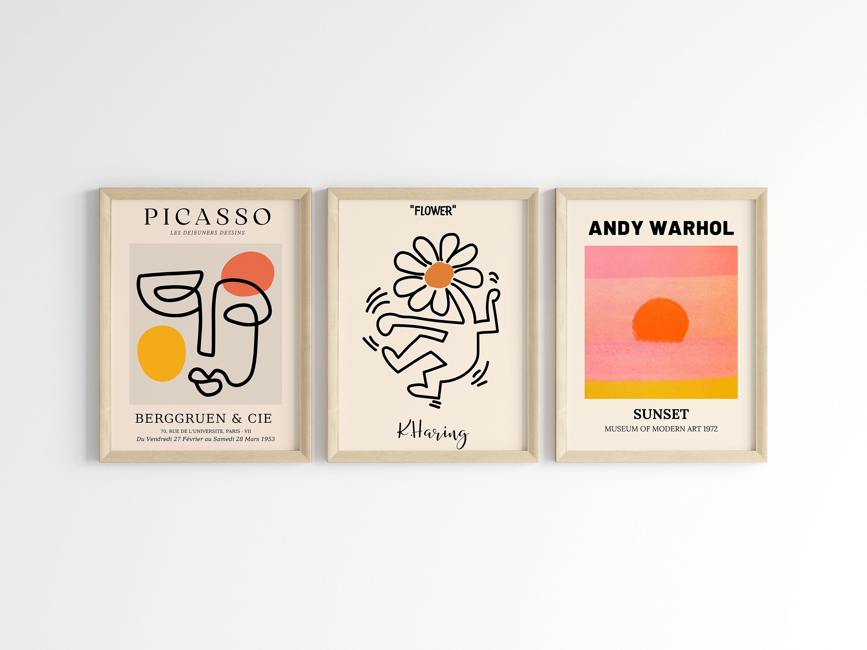 Gallery Wall Set Gallery Wall Bundle Exhibition Poster Set Preppy Room ...