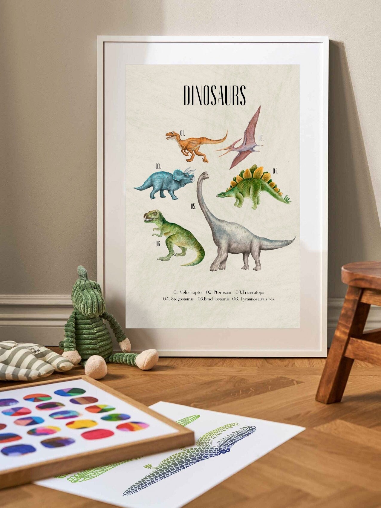 Educational Posters With DINOSAUR Print Baby Shower MONTESSORI - Etsy