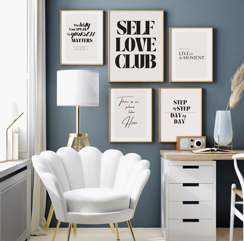 Motivational Quotes Poster Set: Inspirational Gallery Wall Art (digital ...