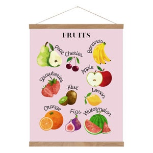 Set of 2 Educational Printable Posters Vegetables and Fruit - Etsy