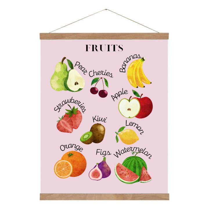 Set of 2 Educational Printable Posters Vegetables and Fruit - Etsy