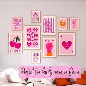 Blush Pink Gallery Wall Art Set: Coquette Preppy Decor (digital ...