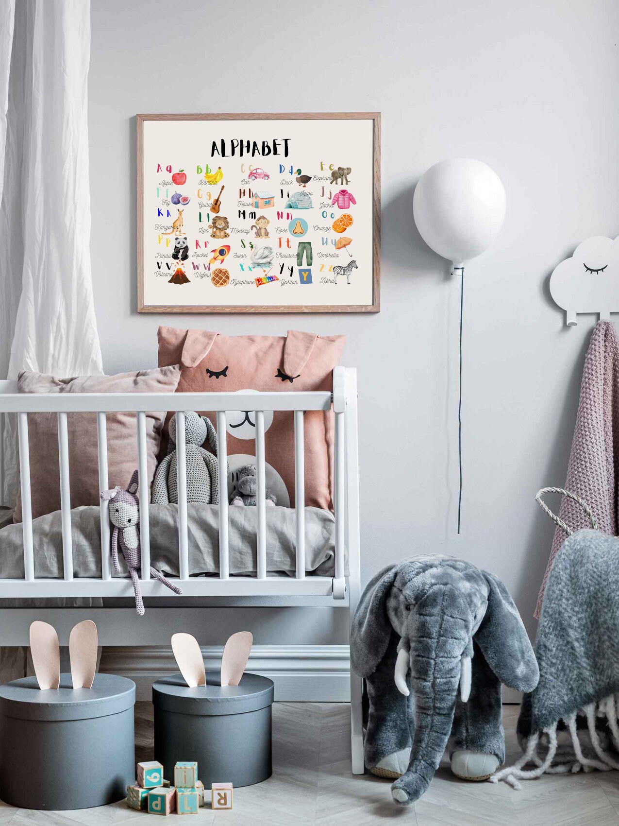 ALPHABET Educational Posters Classroom Posters Childrens Room Decor ...