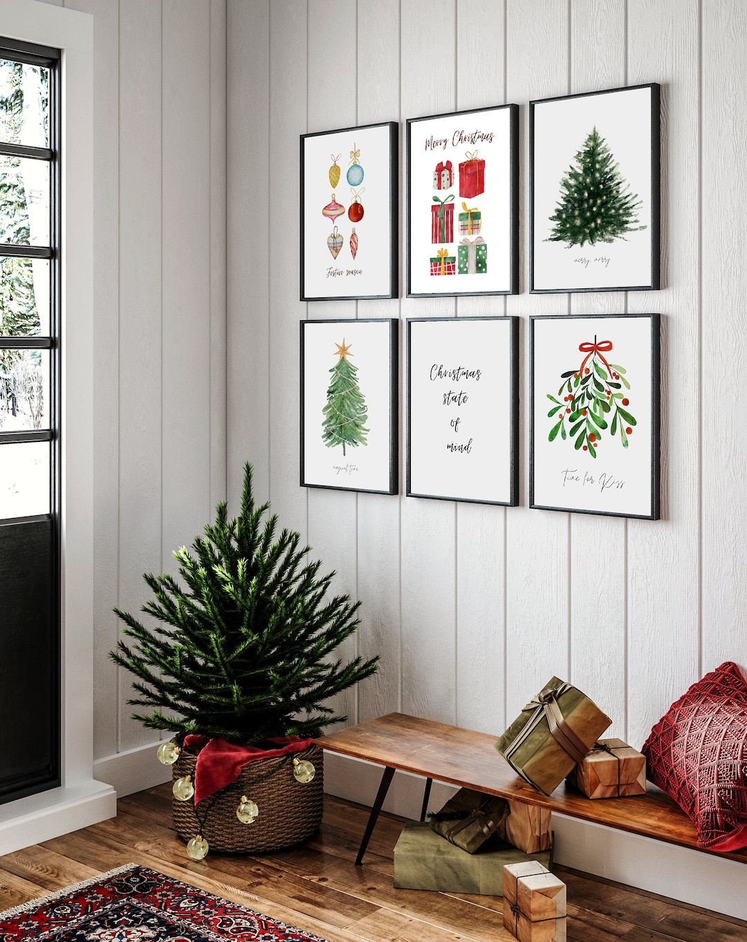 Christmas Decor Christmas Gallery Wall Set Prints Xmas Printable ...