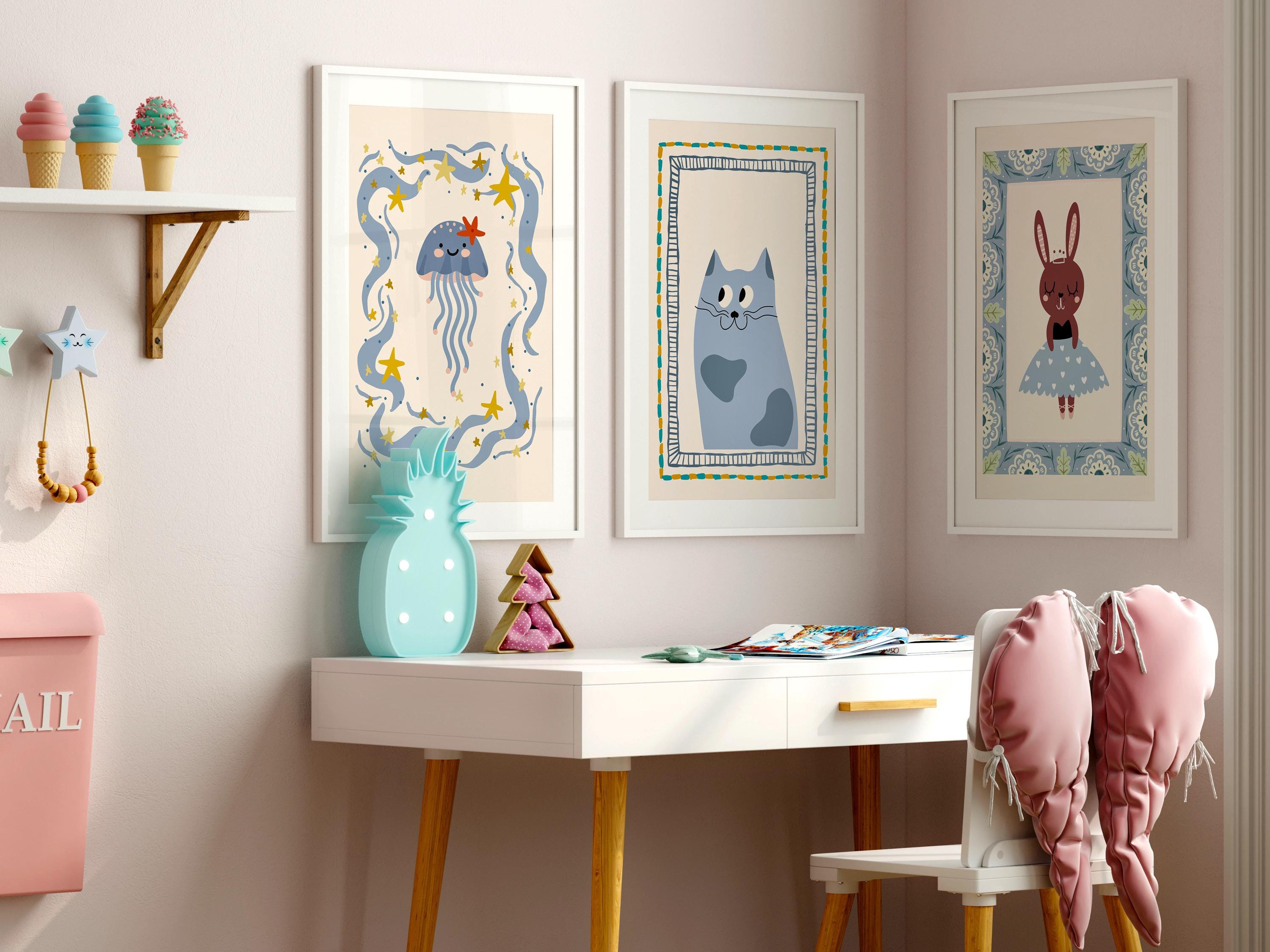 Kids Wall Art Mega Bundle 40 Printable Unisex Posters Nursery Decor Set ...