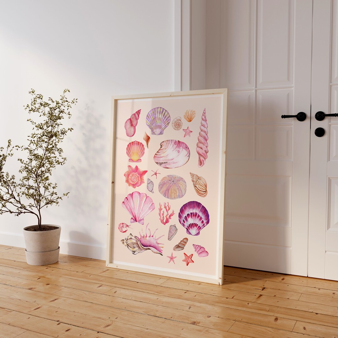 Beachy Room Decor, Coastal Cowgirl Decor, Seashell Art, Surf Poster ...