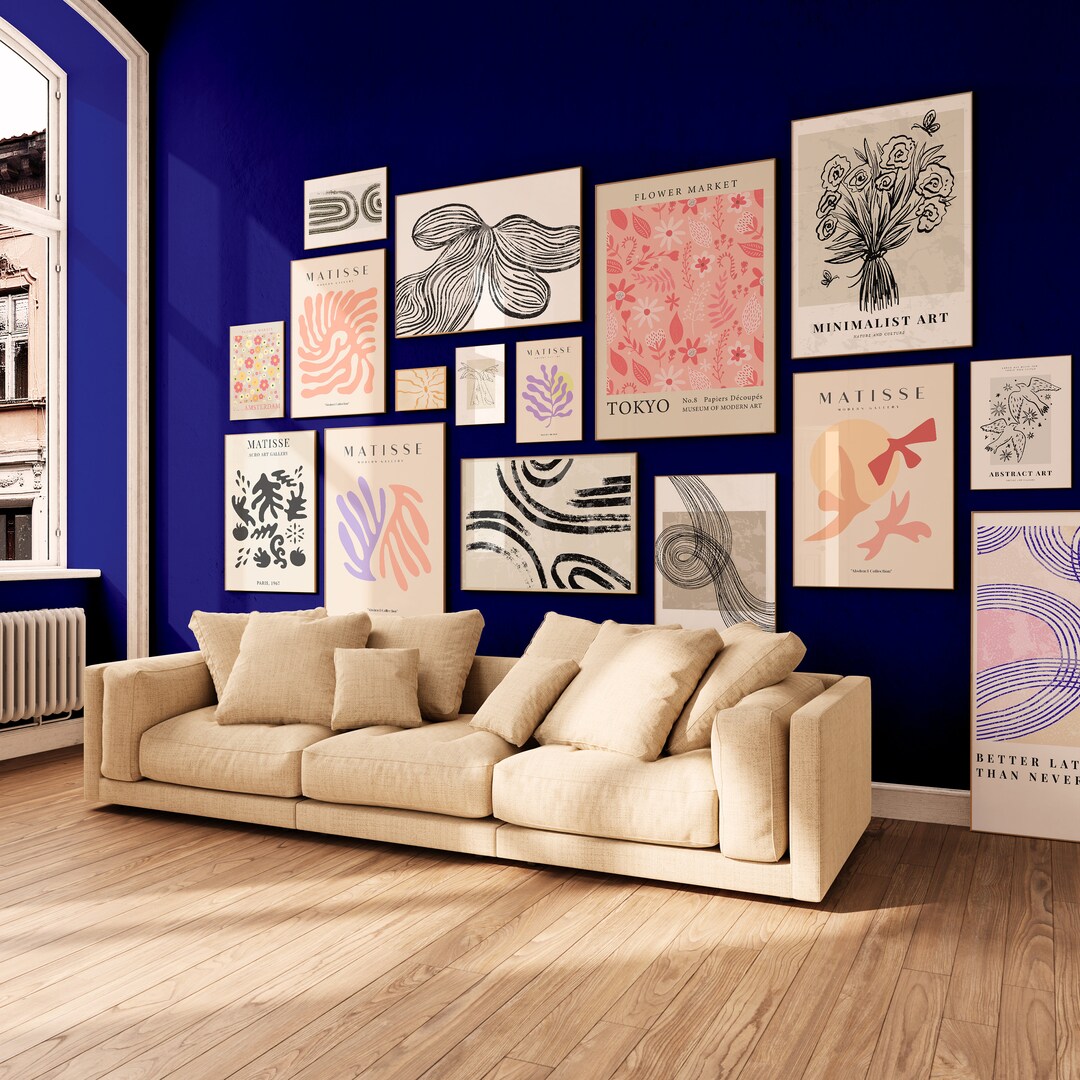 Neutral Gallery Wall Set Gallery Wall Bundle Exhibition Poster Set ...