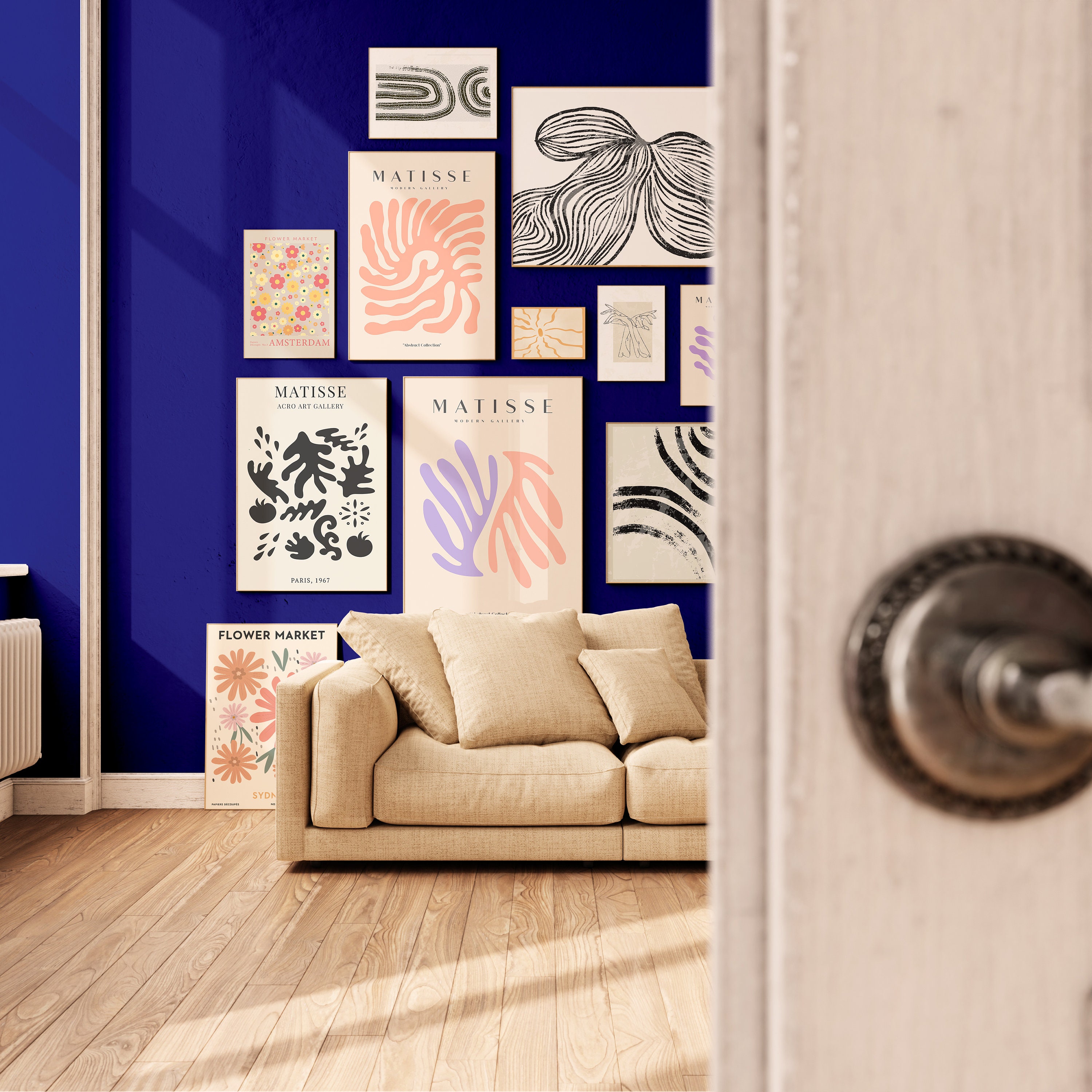 Neutral Gallery Wall Set Gallery Wall Bundle Exhibition Poster Set ...