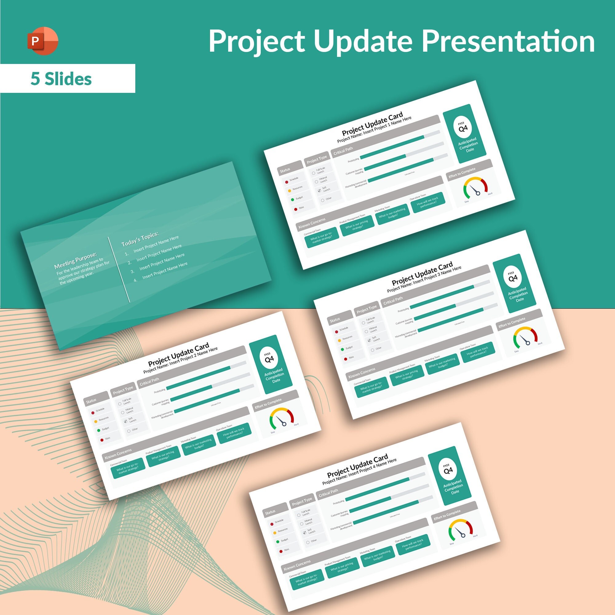 Project Update Presentation Template for Powerpoint Instant Download ...