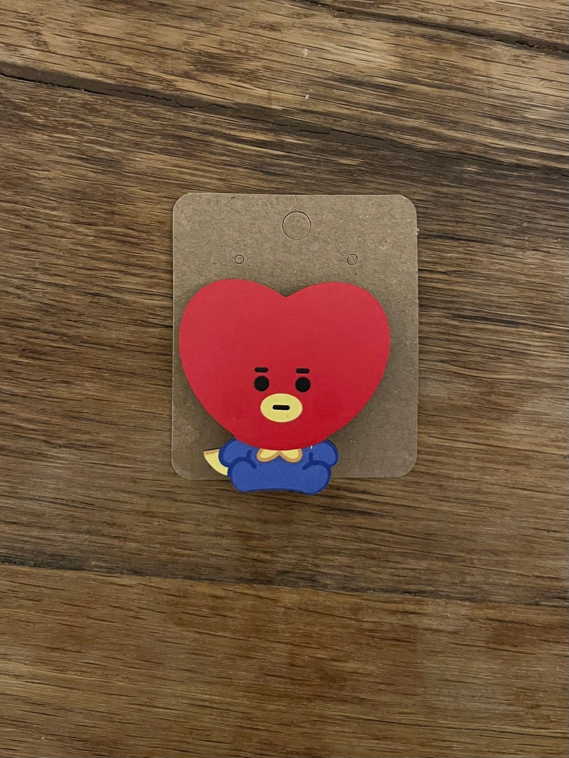BTS / BT21 Inspired Wooden Brooches, Wooden Pins, Wooden Gift, Wooden ...