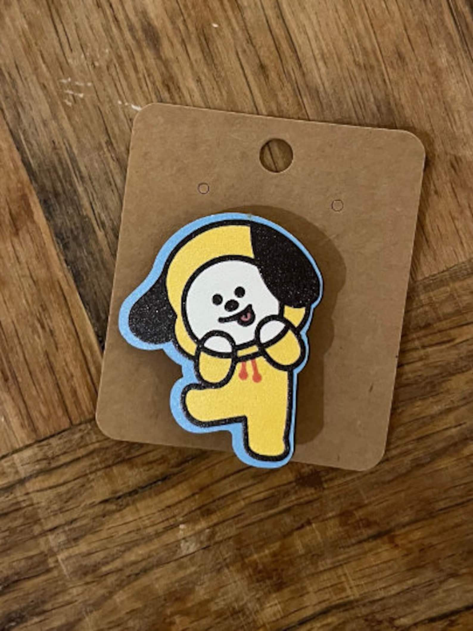 BTS / BT21 Inspired Wooden Brooches, Wooden Pins, Wooden Gift, Wooden ...