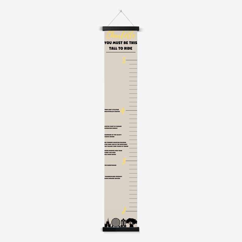 Personalized Height Chart Tracker Must Be This Tall to Ride - Etsy
