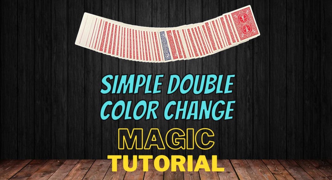 Magic Card Trick Tutorial - Simple Double Color Change Digital Download ...