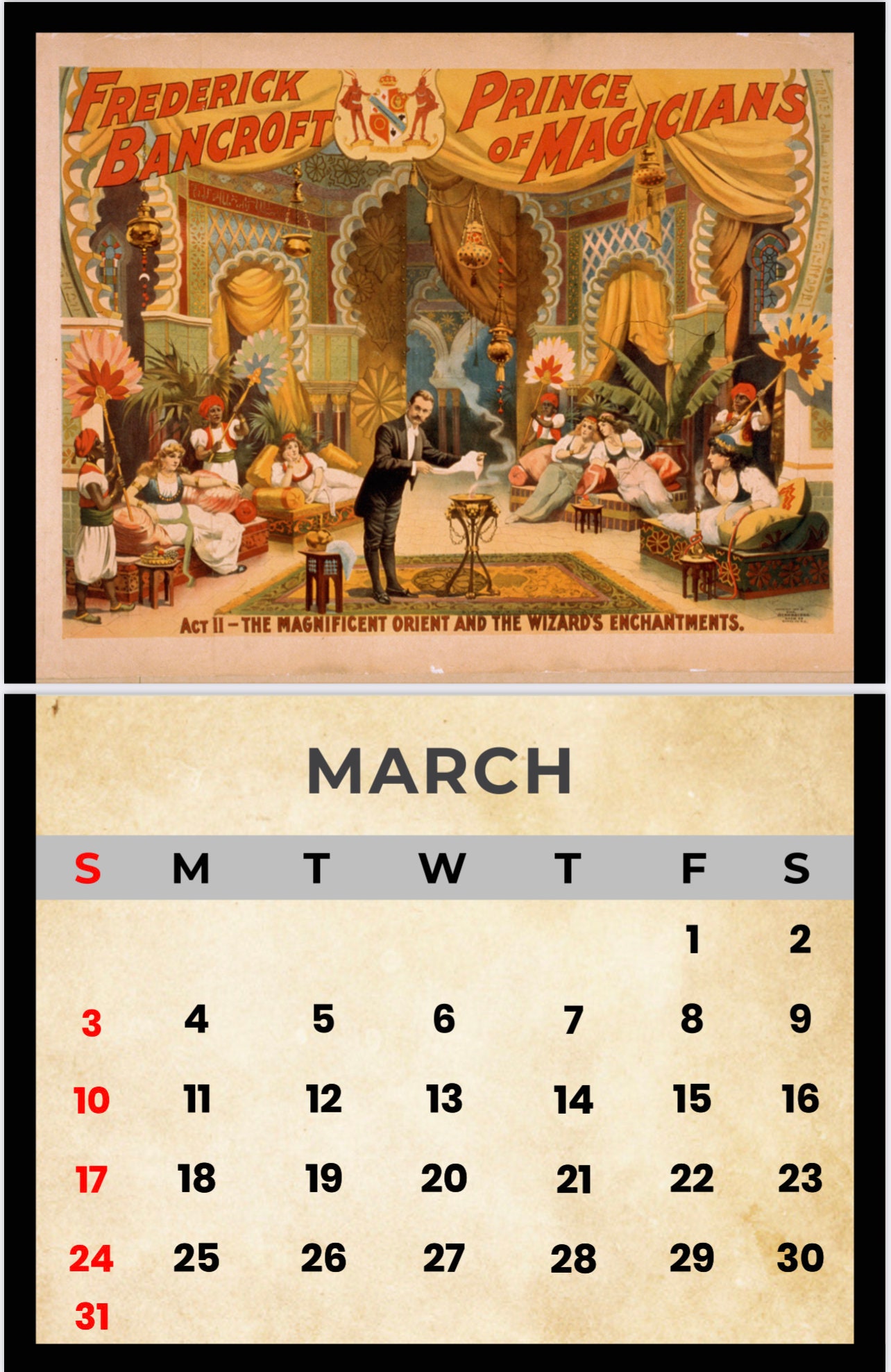 Calendrier Magique 2024 Affiches Magiques Vintage - Etsy