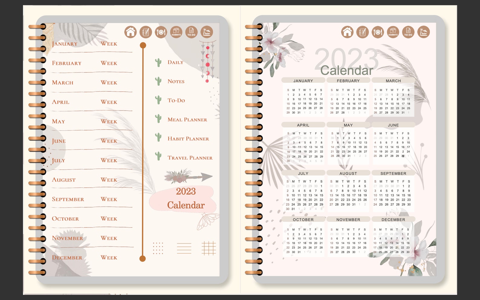 Digital Planner 2023, Digital Journal, Daily Planner Digital With ...