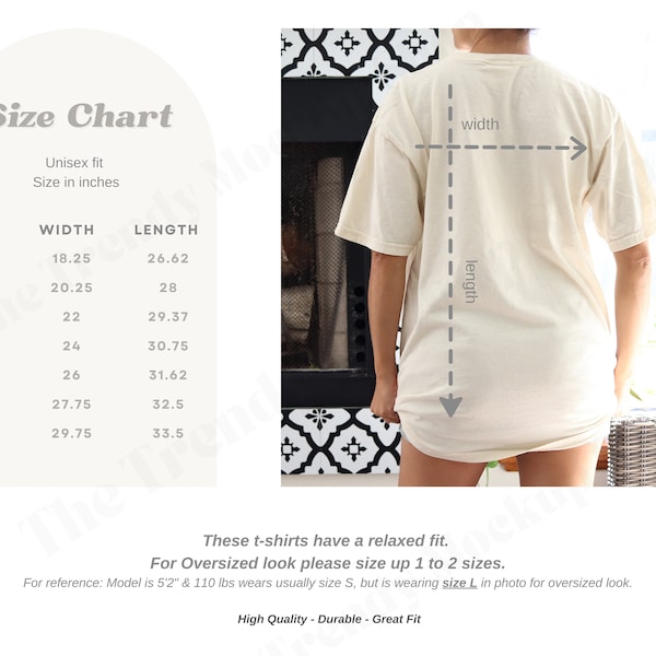 Shirt Decal Size Chart - Etsy