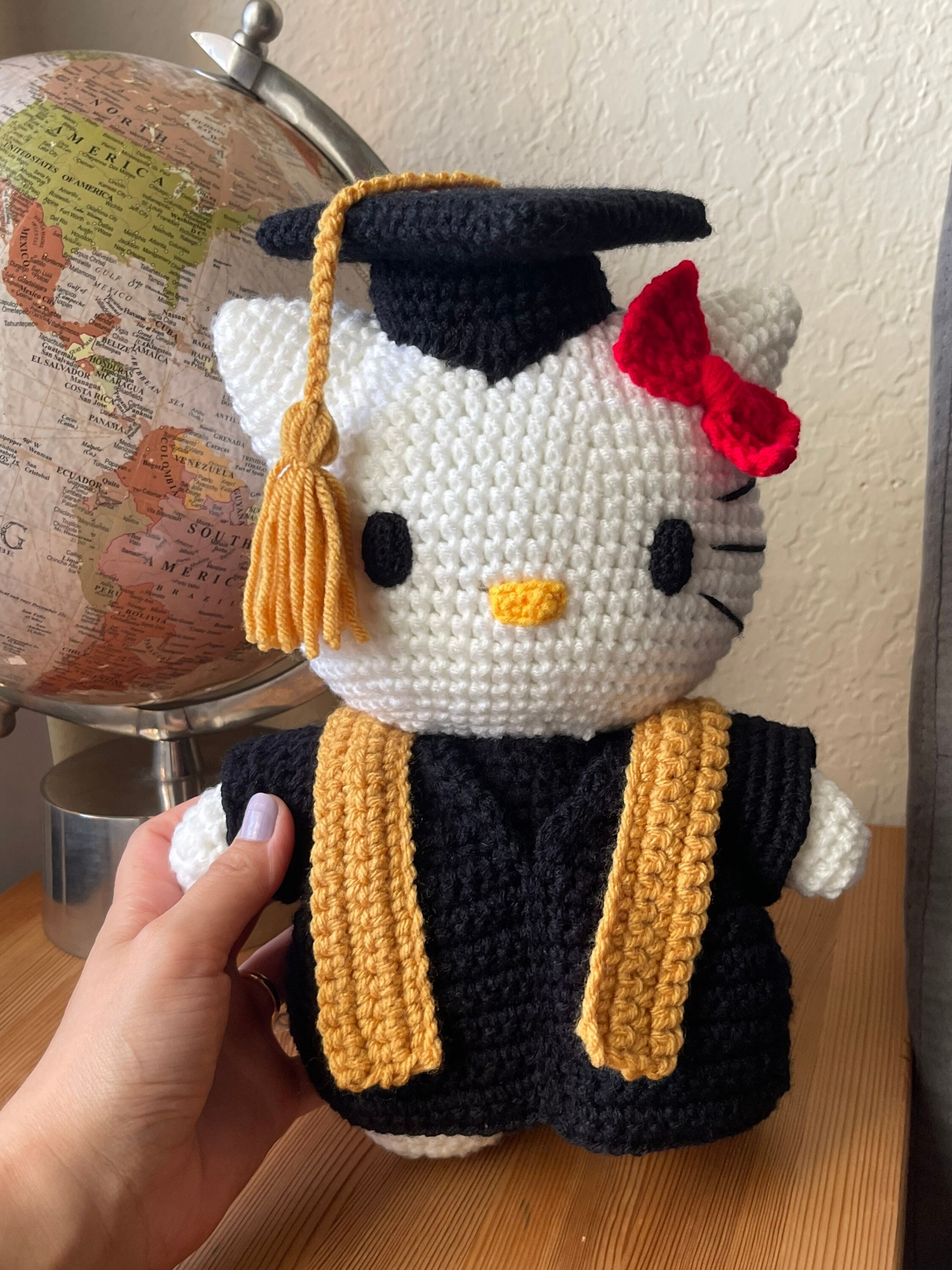Graduation Crochet Hello Kitty, Perfect Gift for Graduation - Etsy