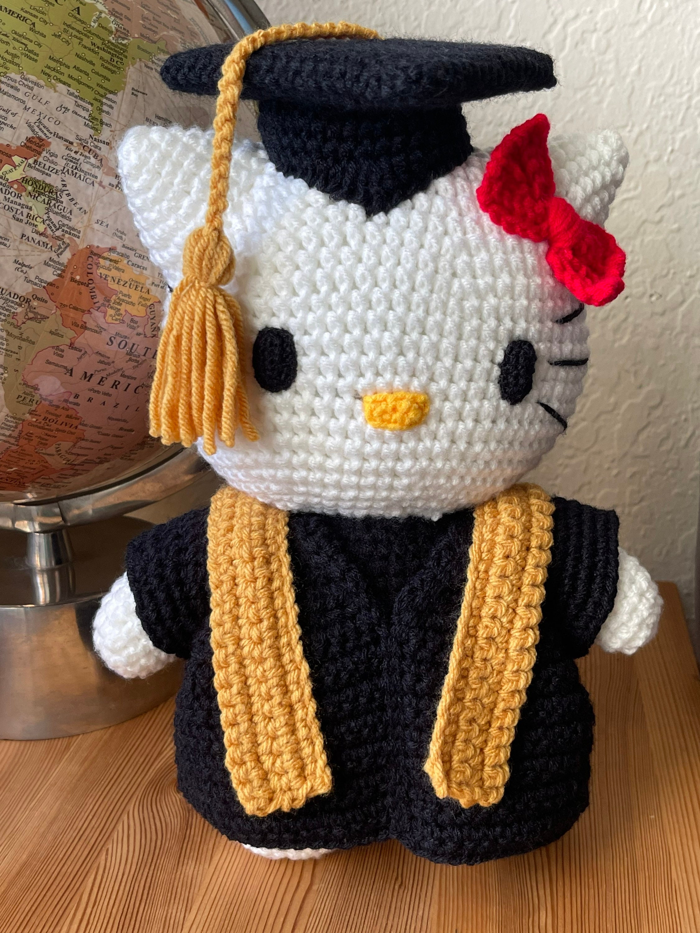 Graduation Crochet Hello Kitty, Perfect Gift for Graduation - Etsy