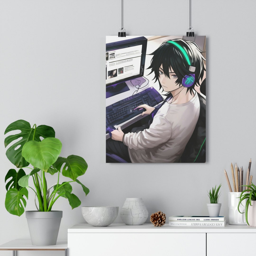 Anime Streamer Premium Poster - Etsy