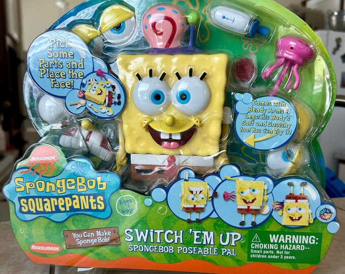REDUCED! Spongebob Squarepants VINTAGE & SEALED Switch 'em up Poseable ...