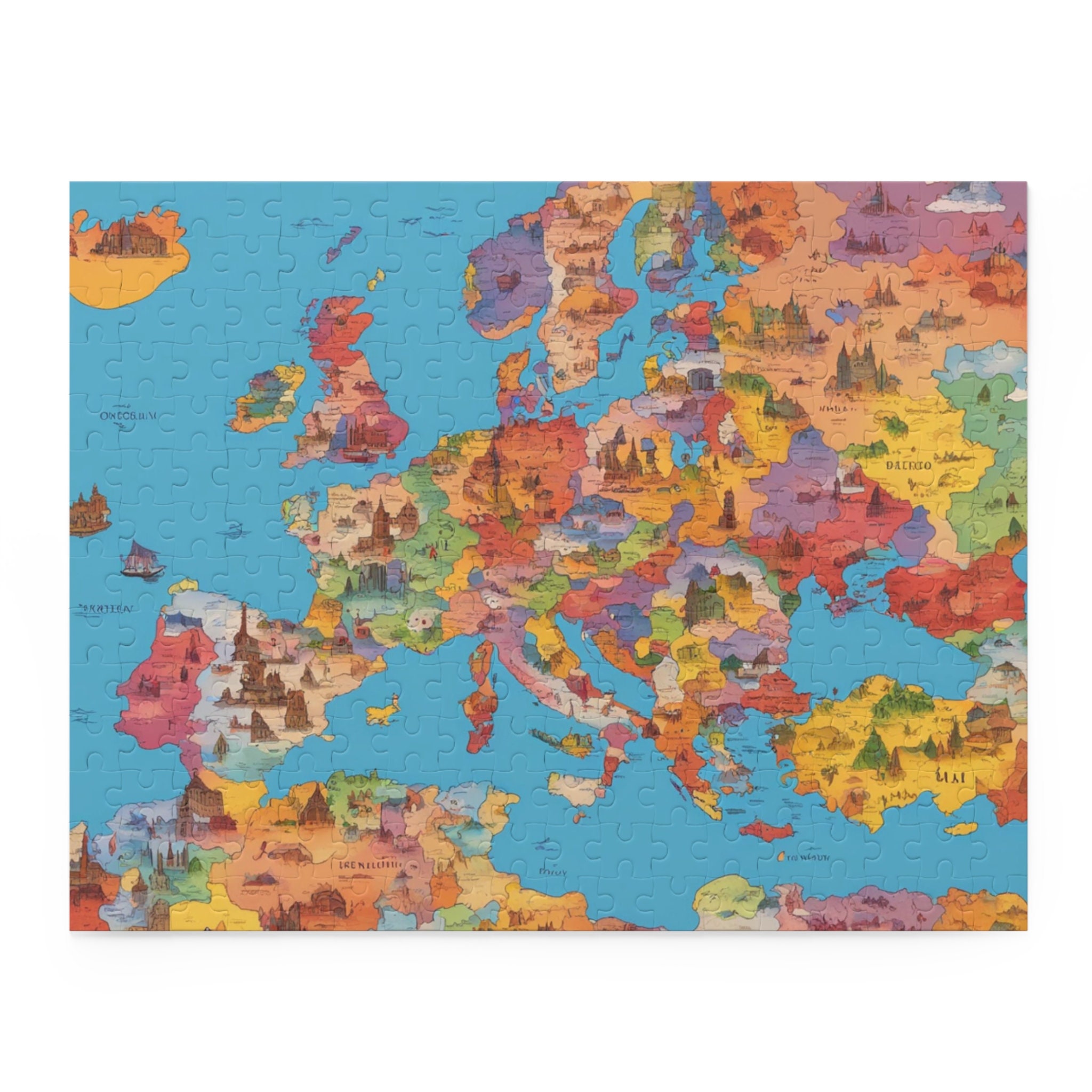 Europe Map Puzzle Uncover the Rich History and Scenic Beauty 120, 252 ...