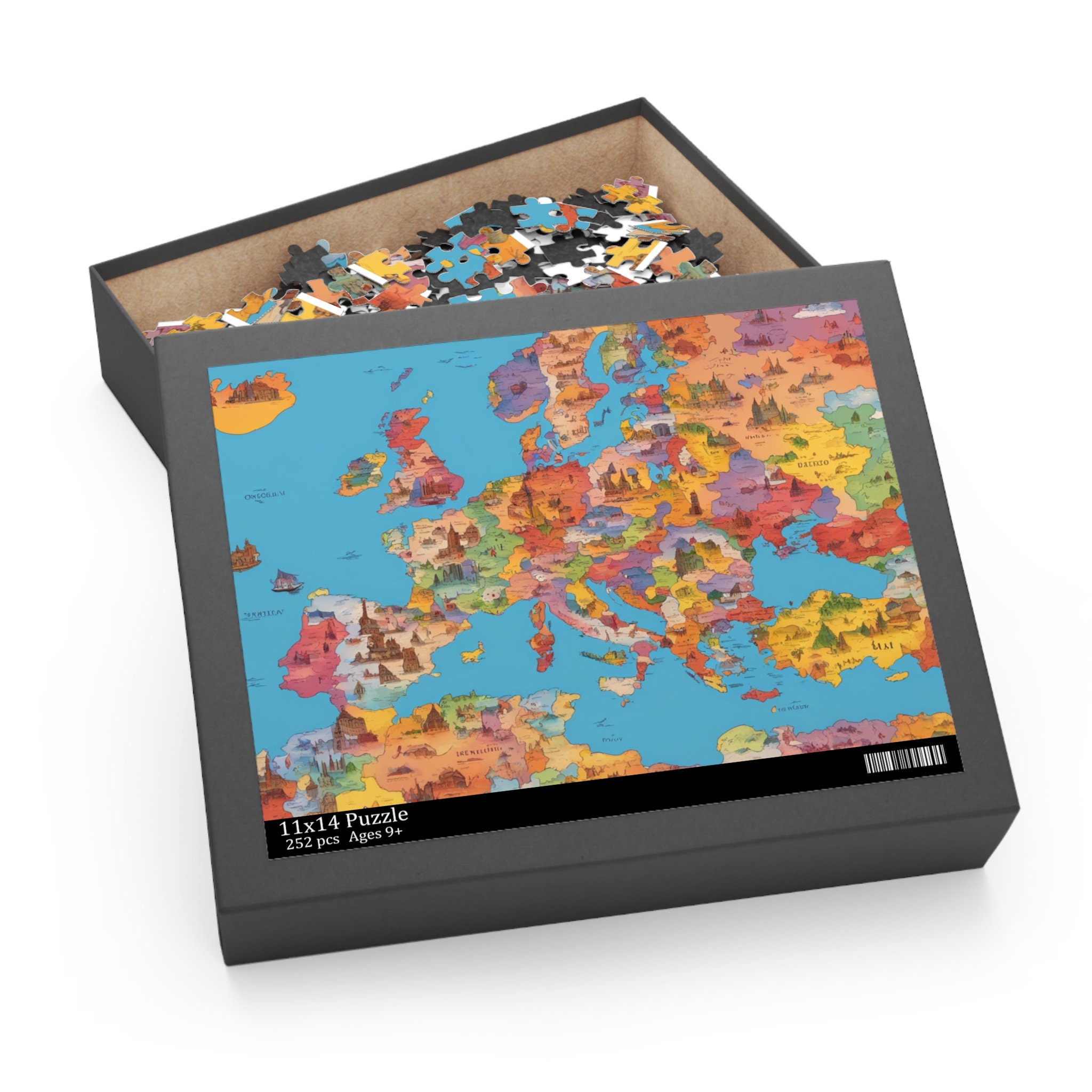Europe Map Puzzle Uncover the Rich History and Scenic Beauty 120, 252 ...