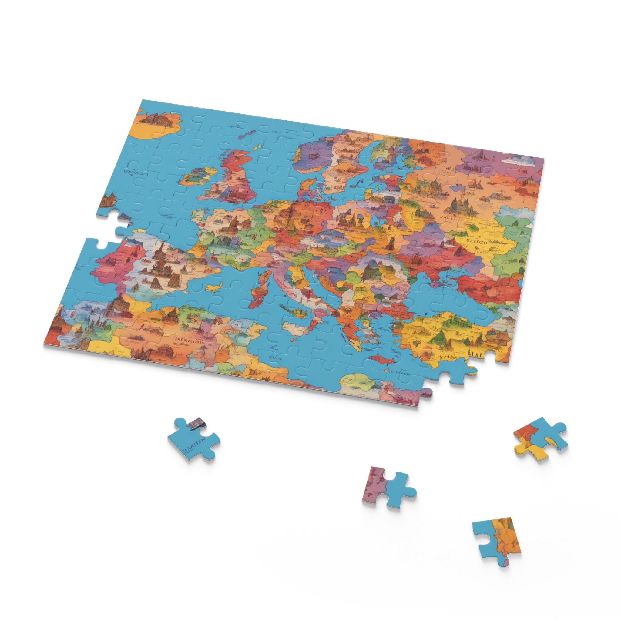 Europe Map Puzzle Uncover the Rich History and Scenic Beauty 120, 252 ...