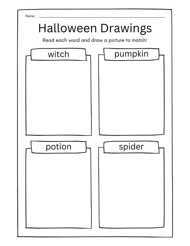 Halloween Fun Kids' Activity Worksheets & Coloring Pack - Etsy