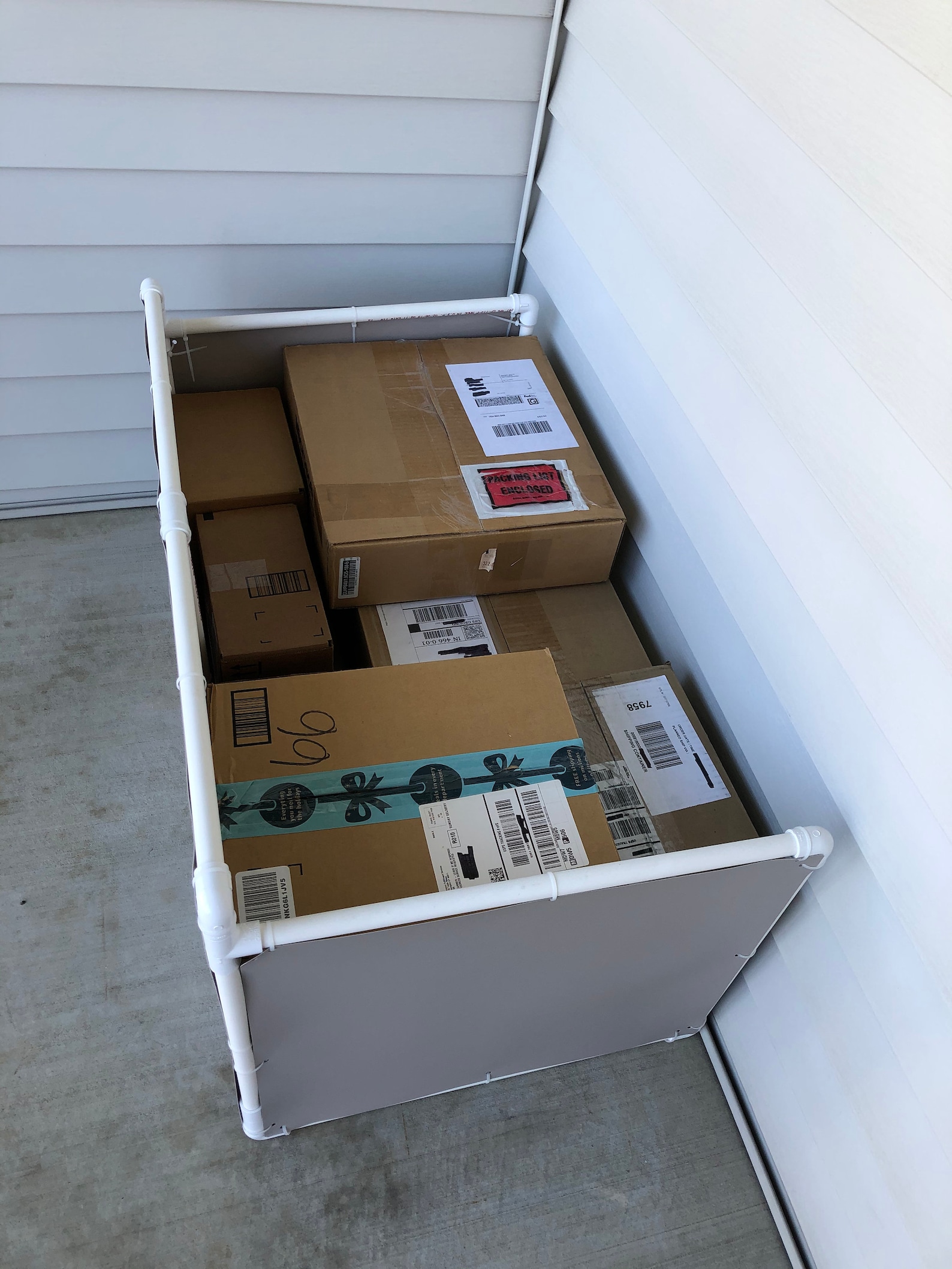 Packages Out of Sight With This Low-cost Package Hider Enclosure - Etsy